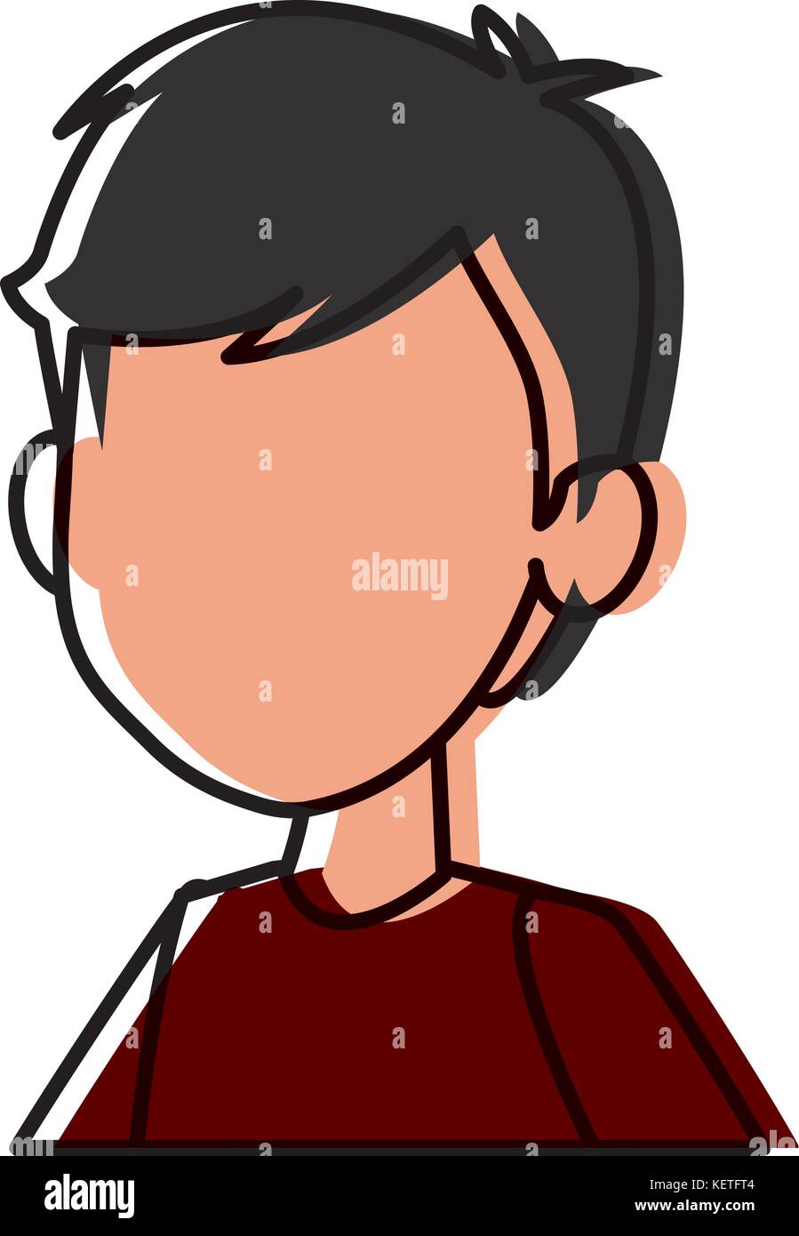 Boy faceless cartoon Stock Vector Image & Art - Alamy