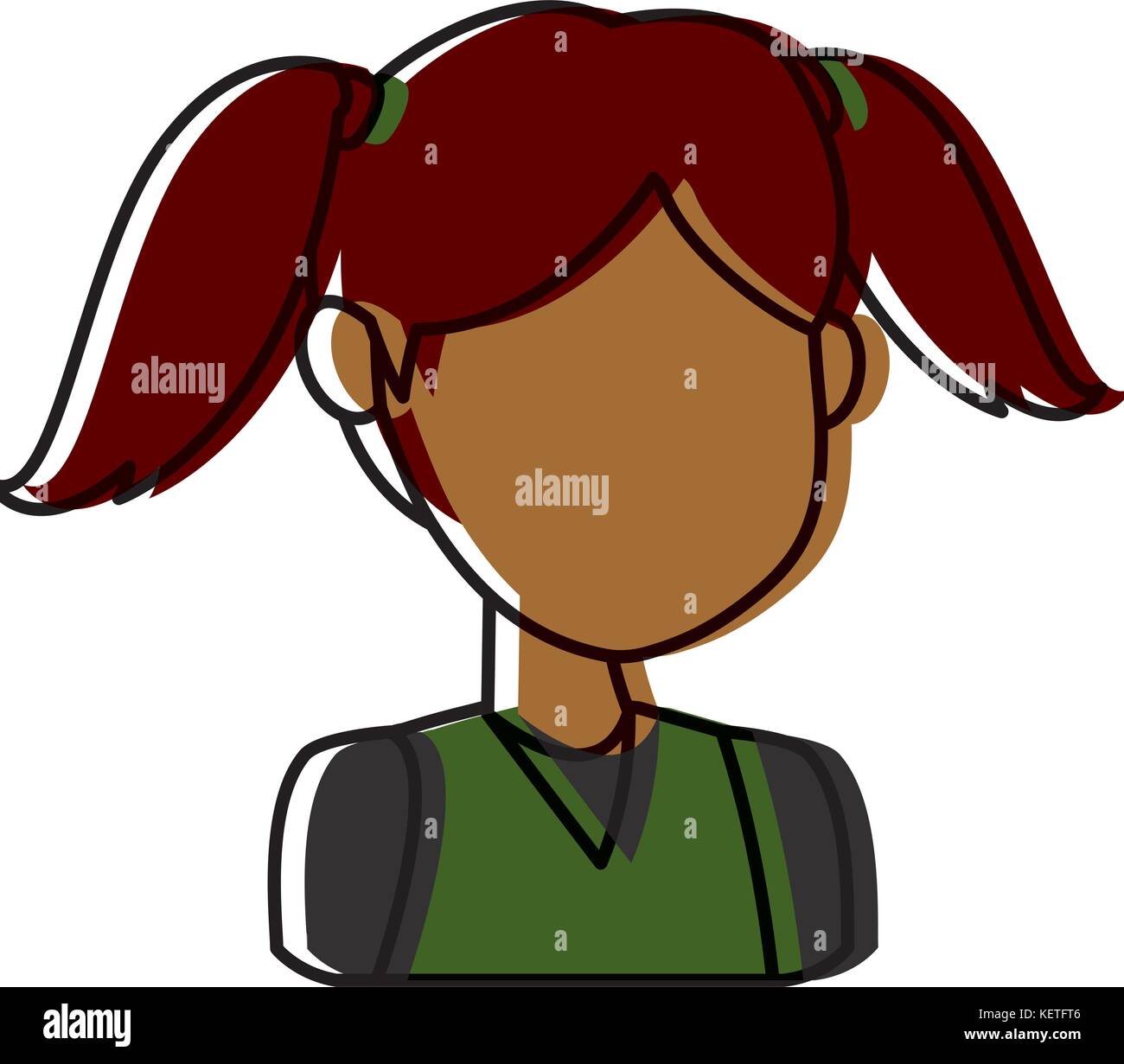 Girl faceless cartoon Stock Vector Image & Art - Alamy