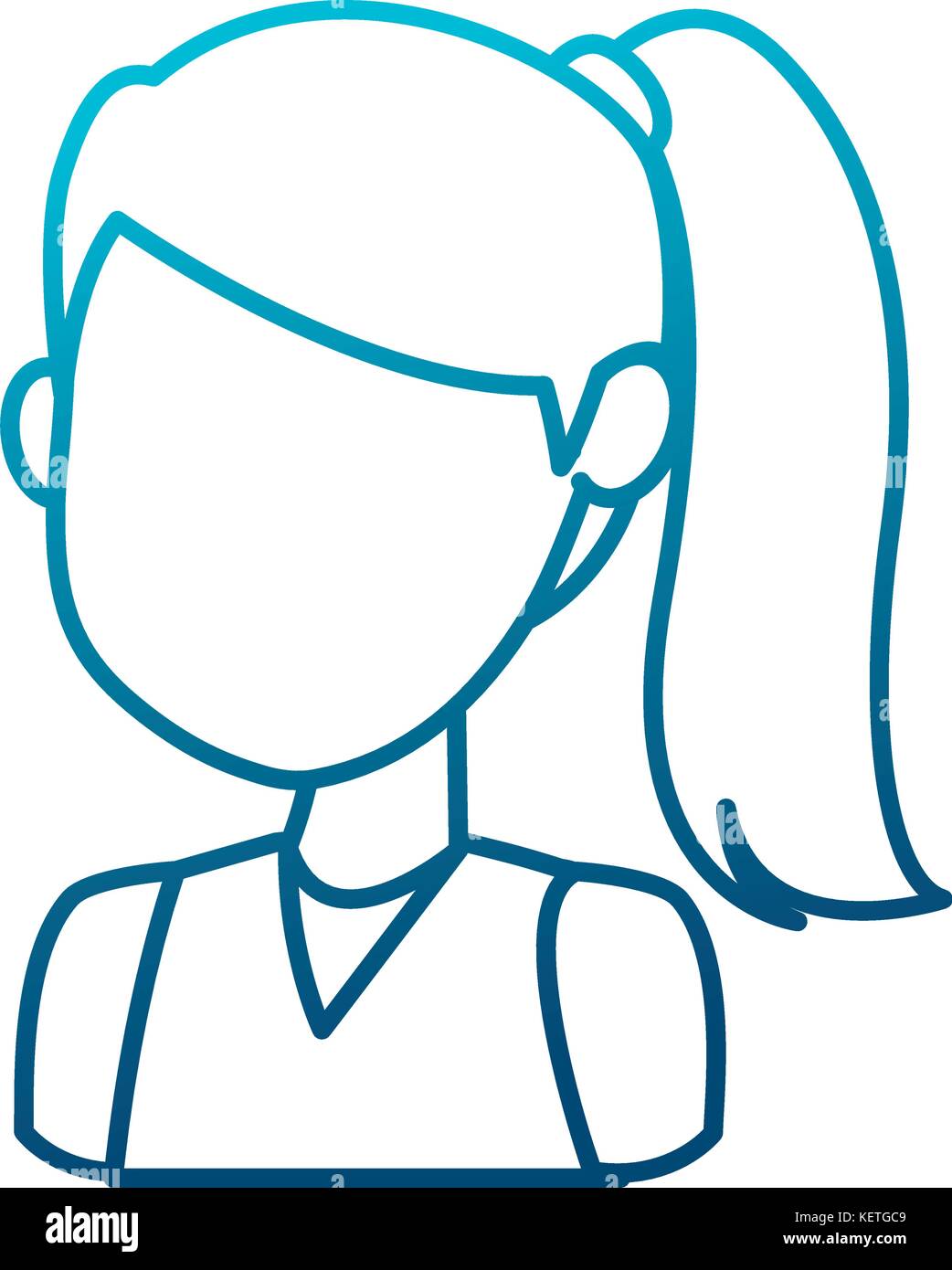 Girl faceless cartoon Stock Vector Image & Art - Alamy