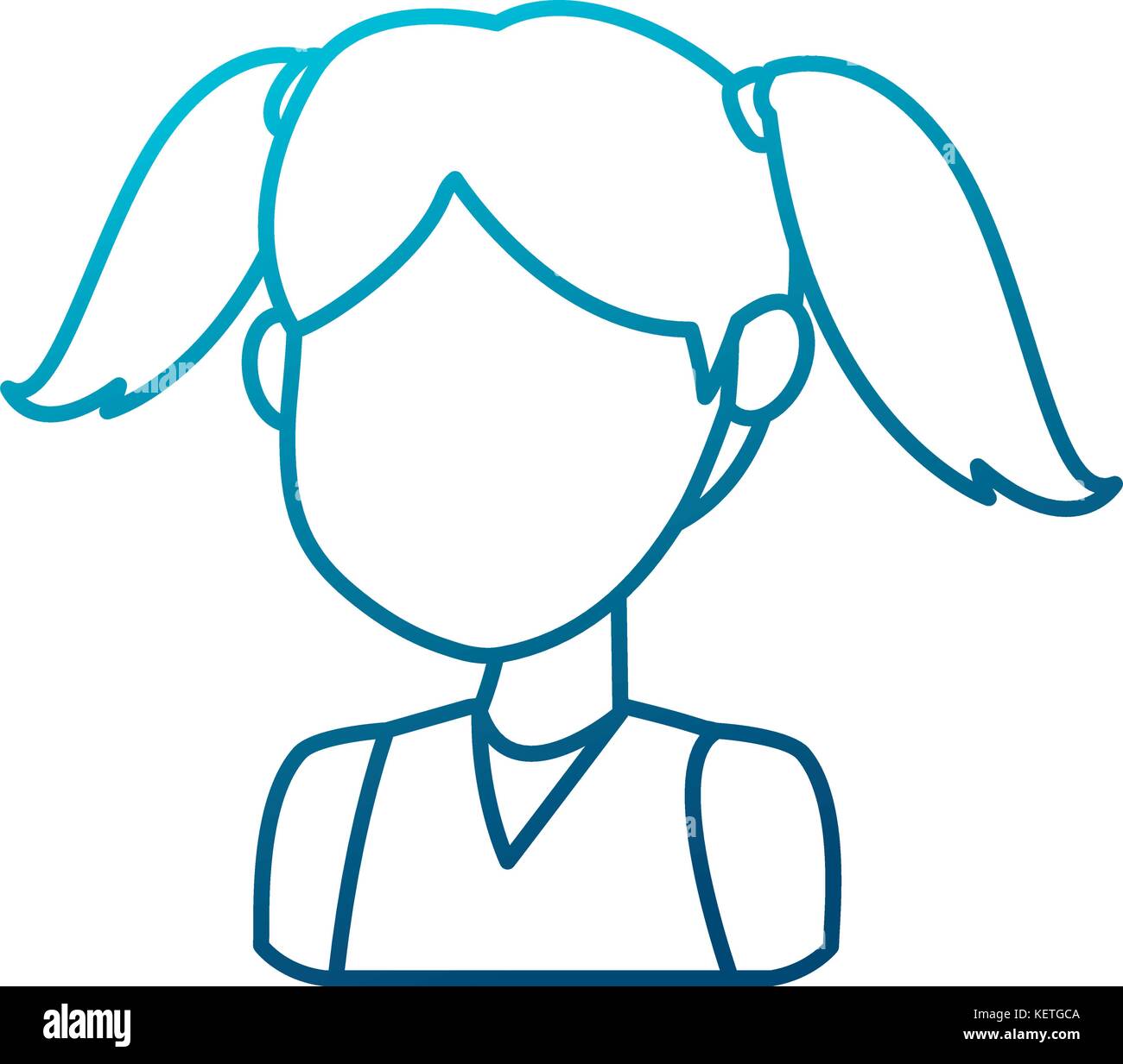 Girl faceless cartoon Stock Vector Image & Art - Alamy