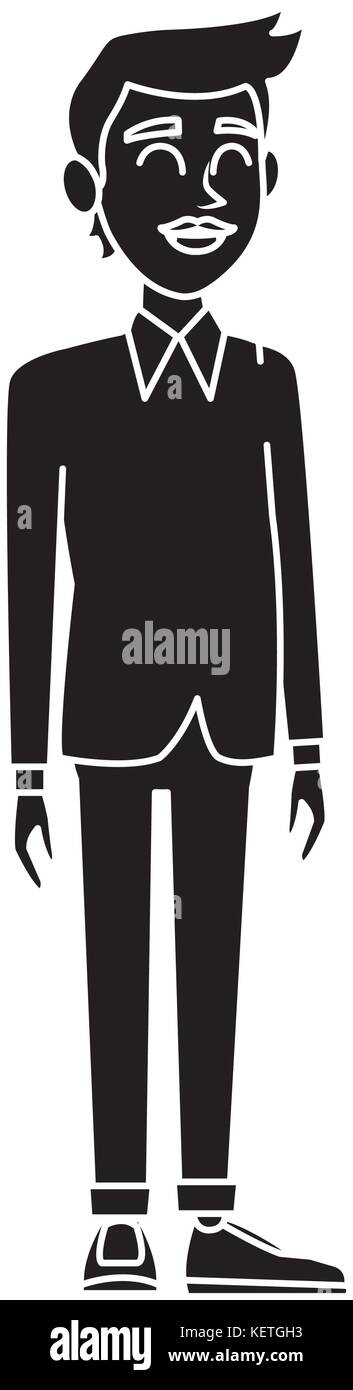 Young male teacher laptop Stock Vector Images - Alamy