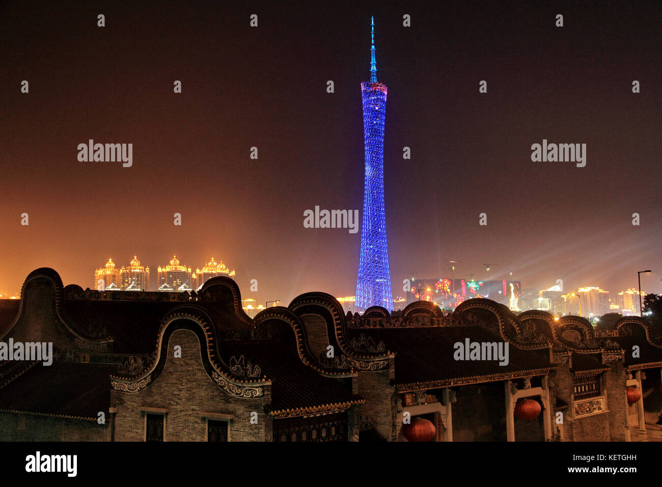 Night view of Guangzhou City,Guangdong,China Stock Photo - Alamy
