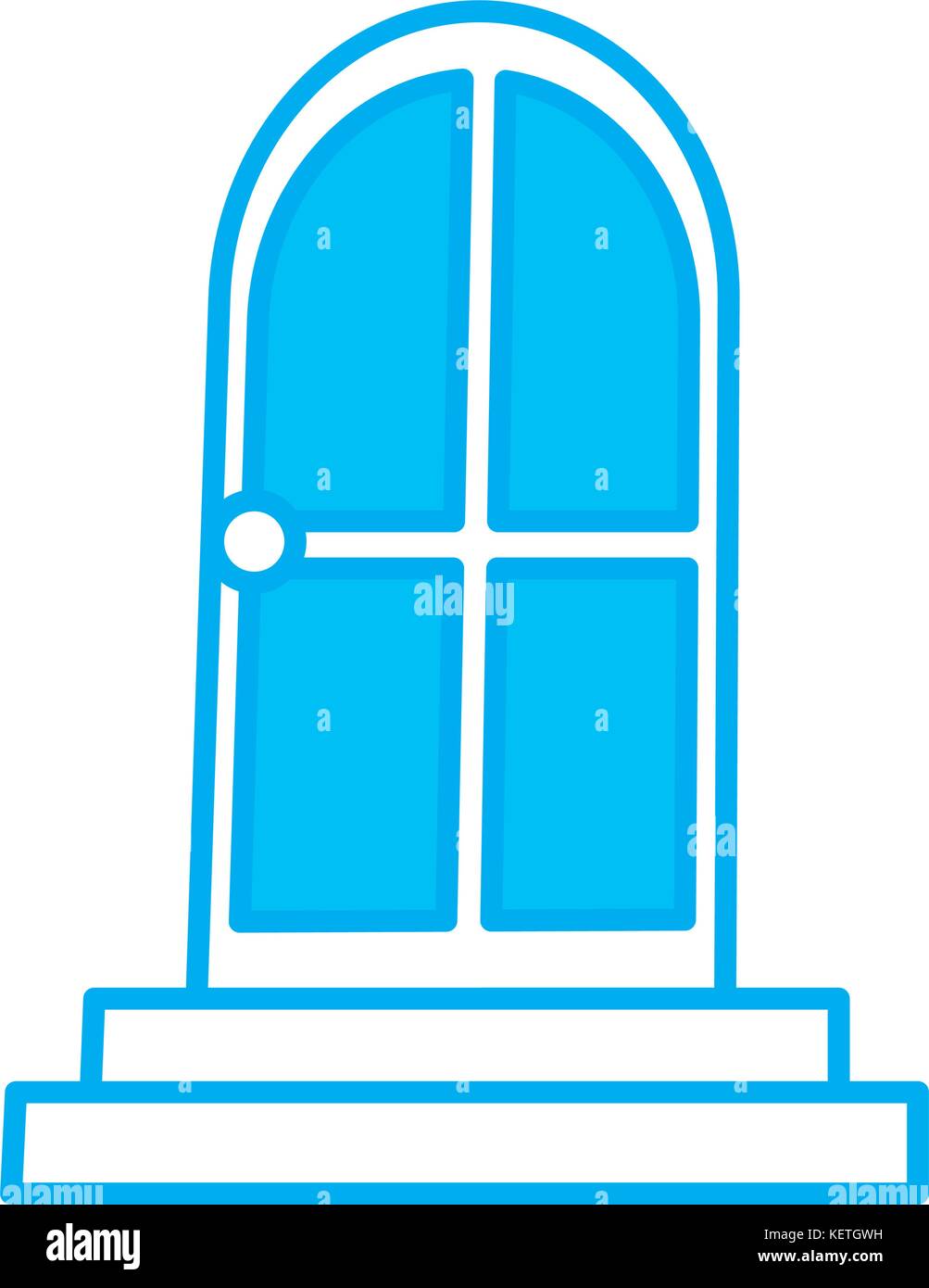 Bright blue door window Stock Vector Images - Alamy