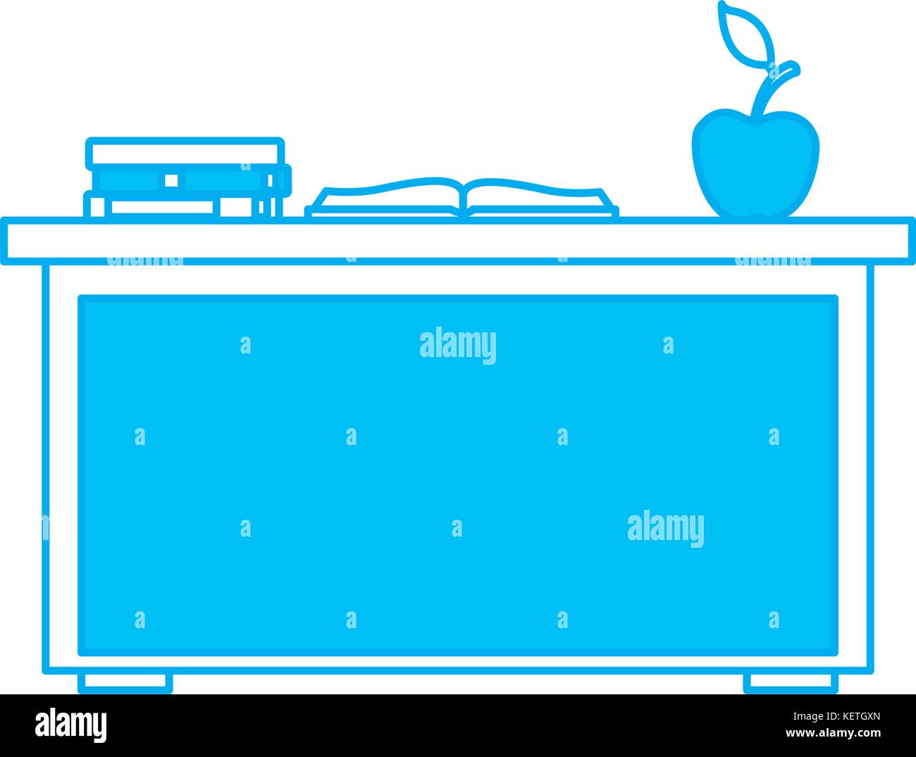 College library desk Stock Vector Images - Alamy
