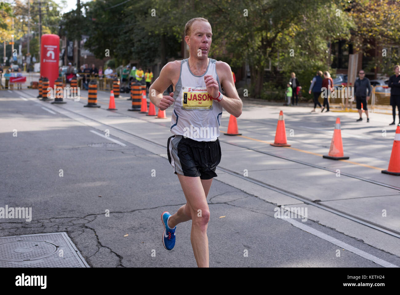 TORONTO, ON/CANADA - OCT 22, 2017: Canadian marathon runner Jason ...