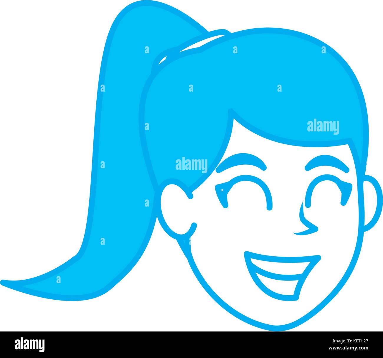 Woman smiling cartoon Stock Vector Image & Art - Alamy