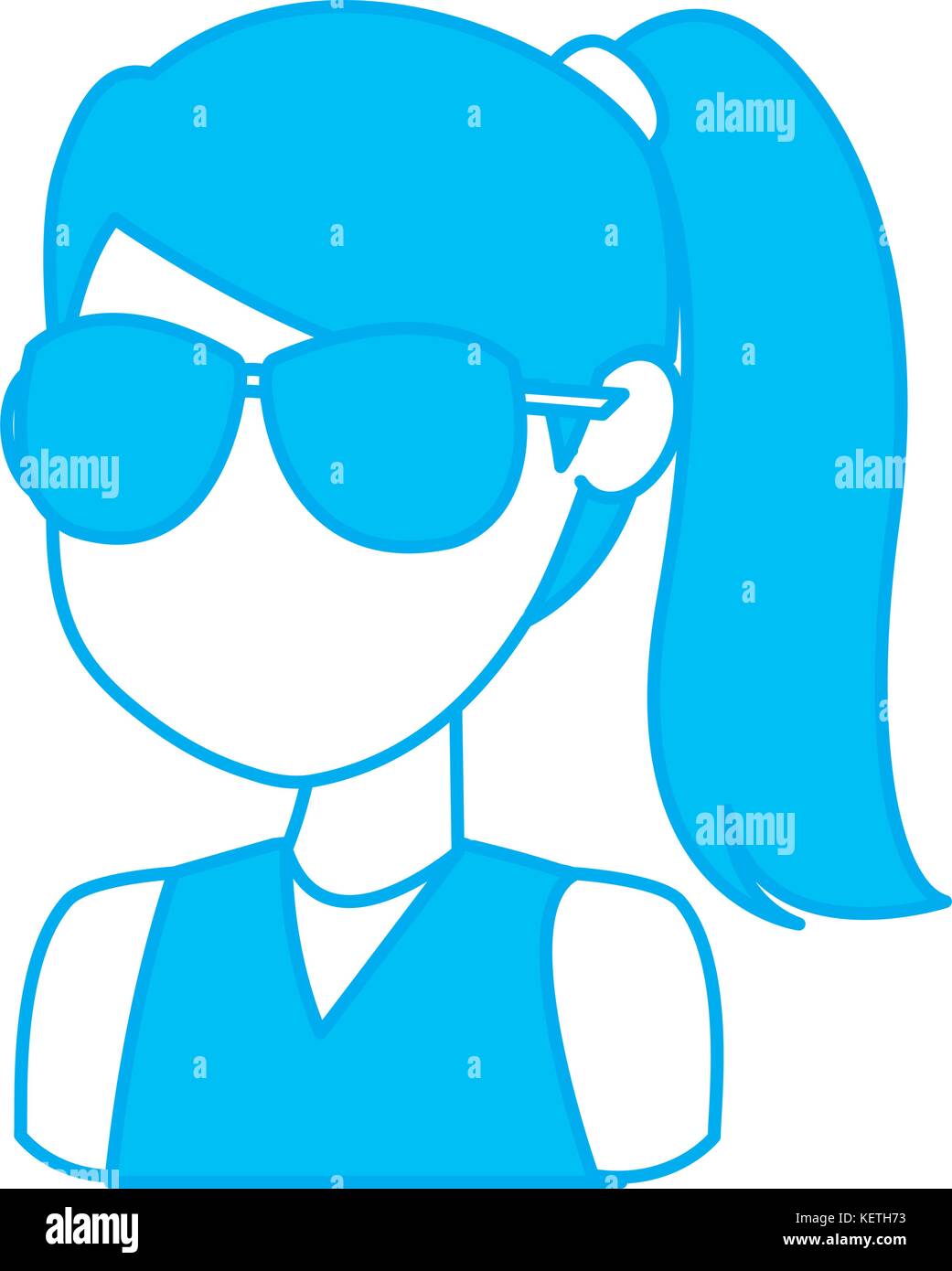 Girl faceless cartoon Stock Vector Image & Art - Alamy