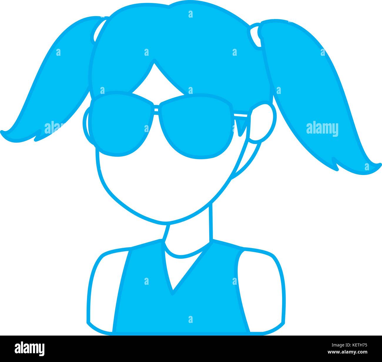 Girl faceless cartoon Stock Vector Image & Art - Alamy