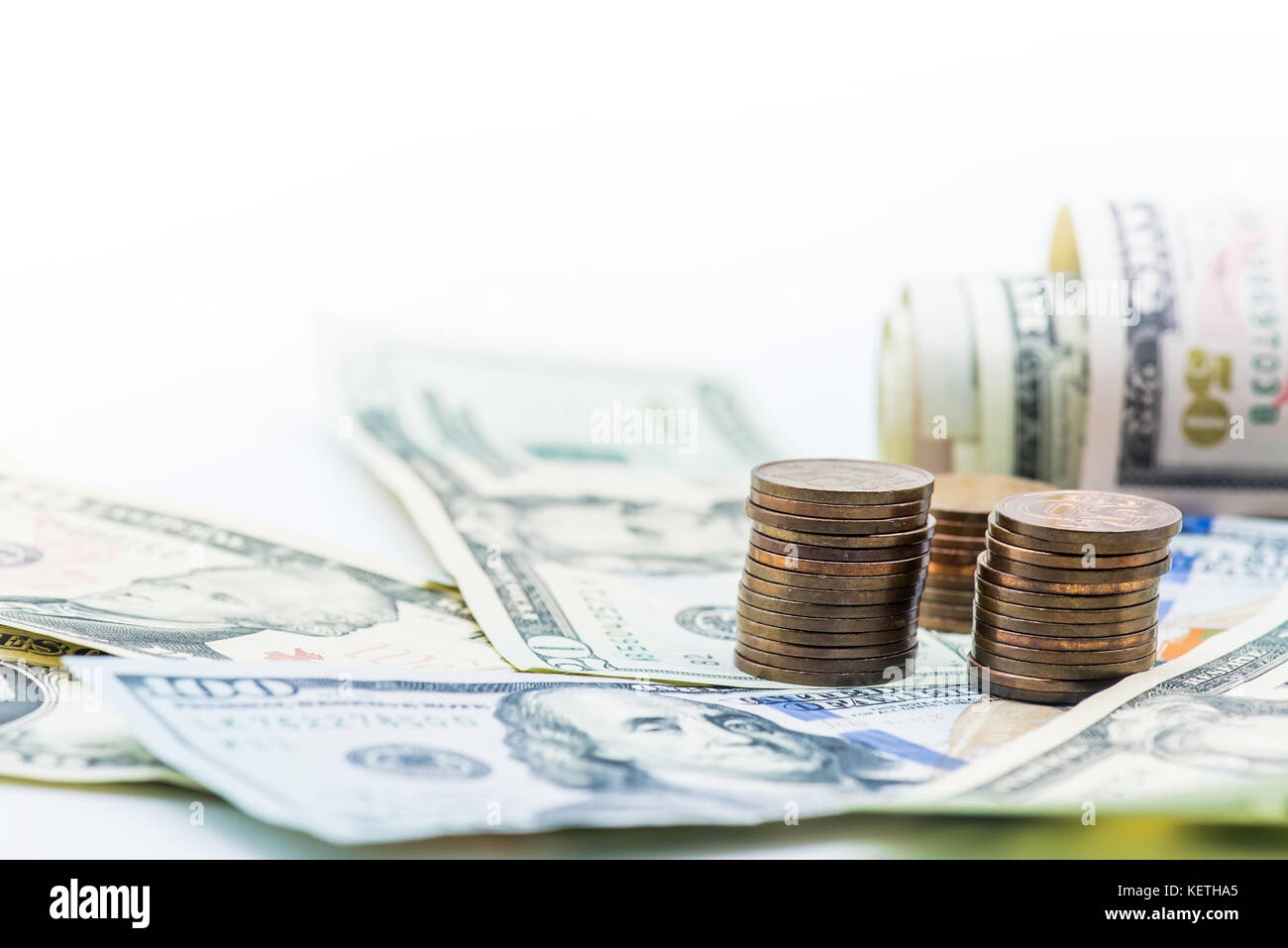 Dollar currency, Banknotes of America, money and finace Stock Photo - Alamy