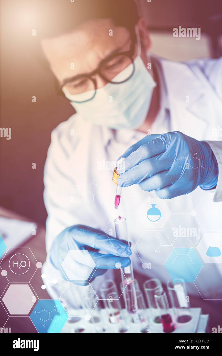 scientist working in science and chemical for health Stock Photo - Alamy