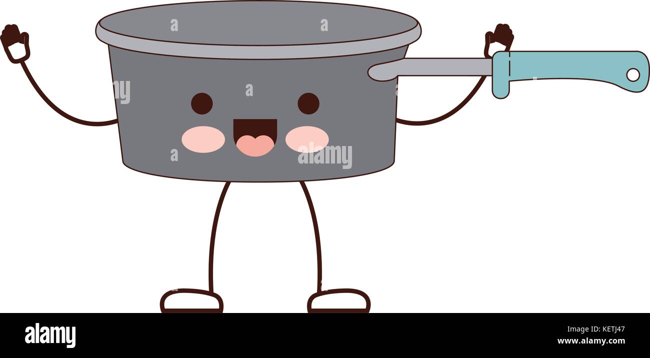 pan with handle colorful cartoon silhouette Stock Vector Image & Art ...