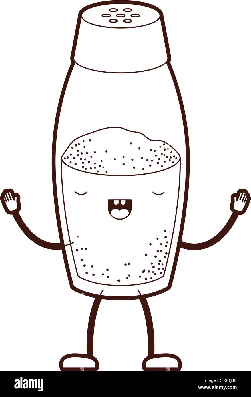 salt container icon cartoon brown silhouette Stock Vector Image & Art ...