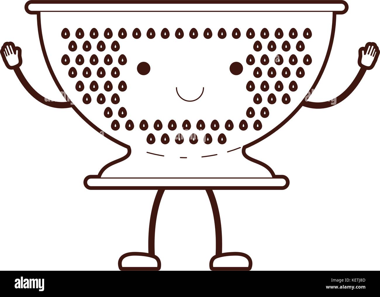 kitchen drainer cartoon brown silhouette Stock Vector Image & Art - Alamy