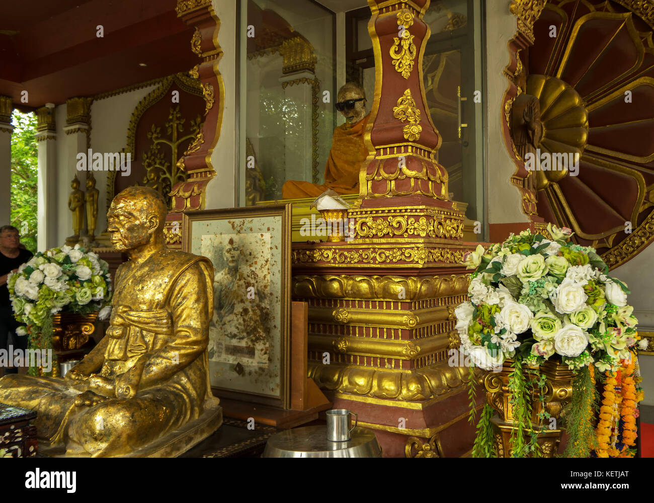 Temple Wat Khunaram with Mummy of a Buddhist monk Luang Pho Daeng on ...