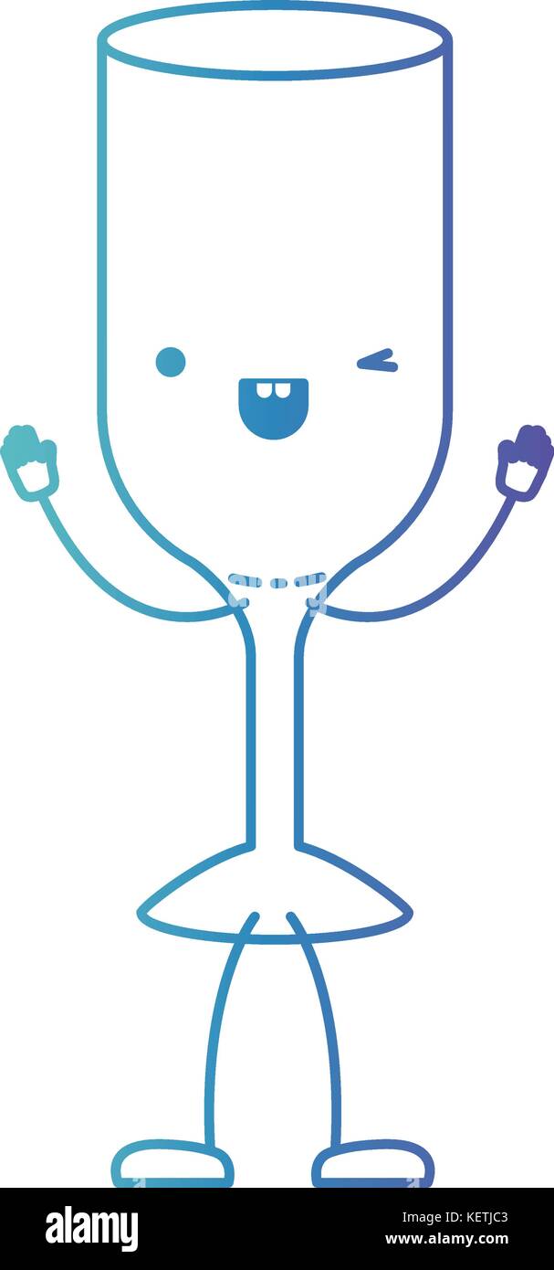 Comic illustration cartoon blue glass Stock Vector Images - Alamy