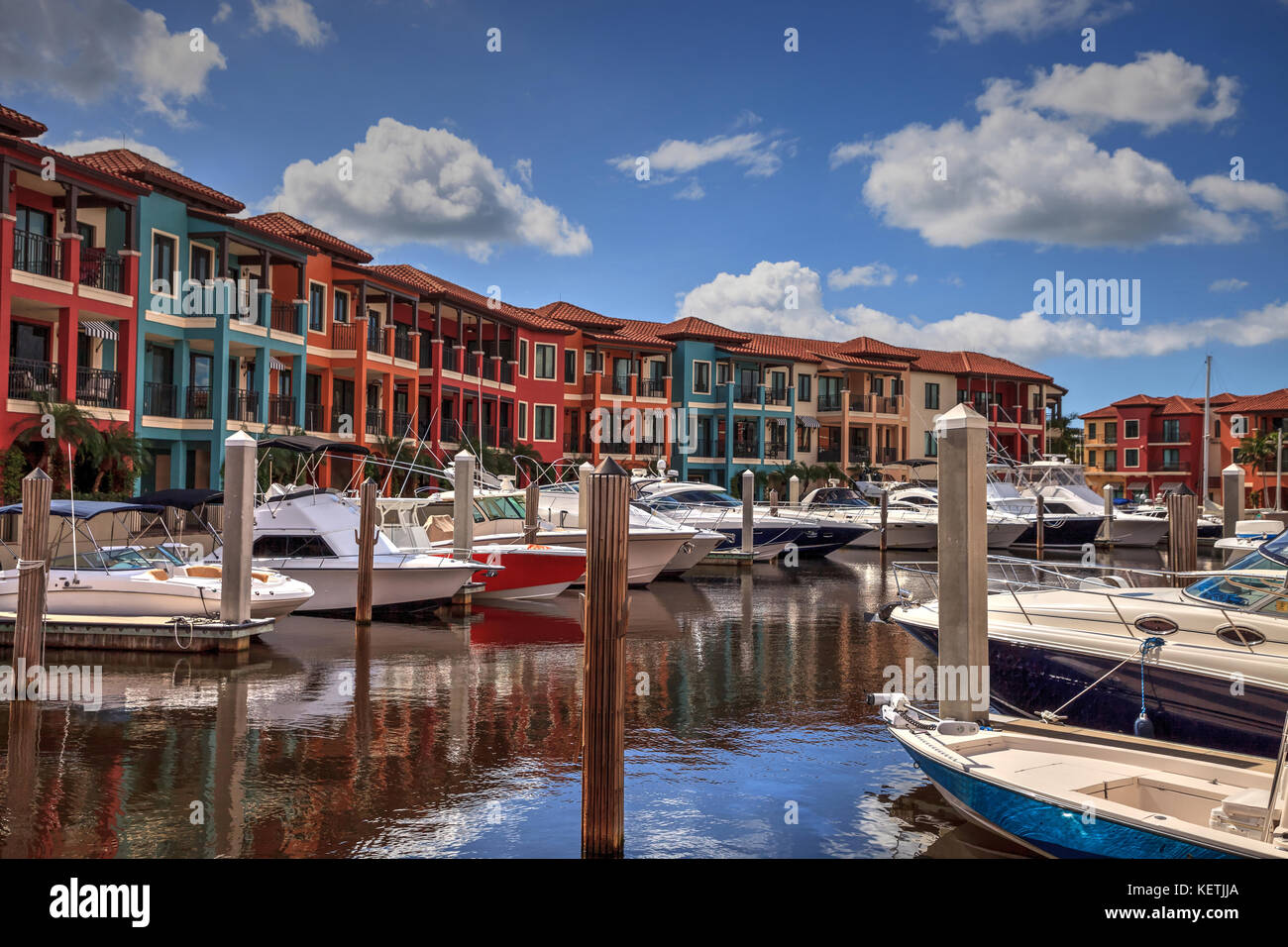 Naples, Florida, USA – October 20, 2017: Long exposure of boats in a ...