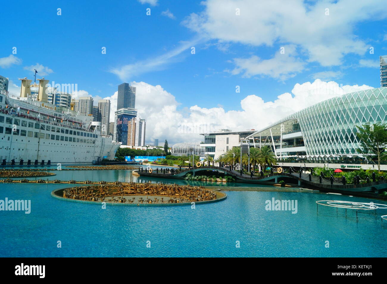 Shekou maritime world landscape, a large retired ship Stock Photo - Alamy