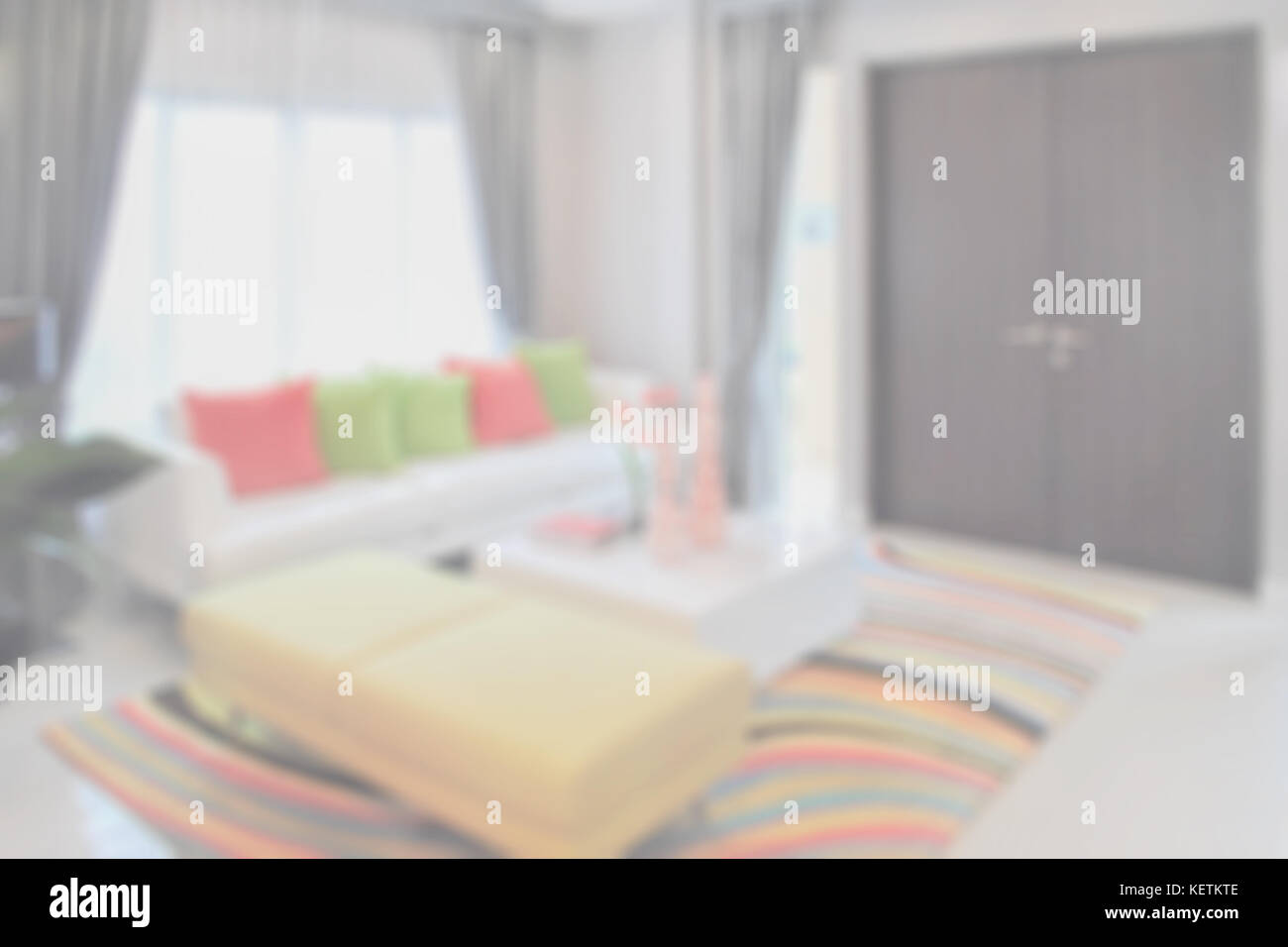 blur image of modern living room interior Stock Photo - Alamy