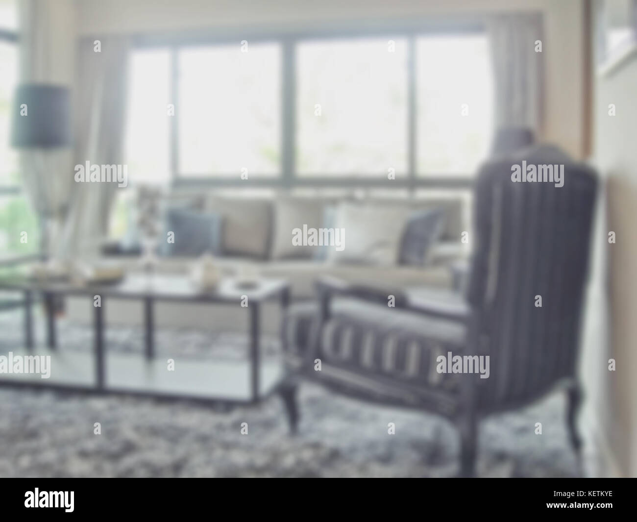 Defocus living room interior background Stock Photo - Alamy