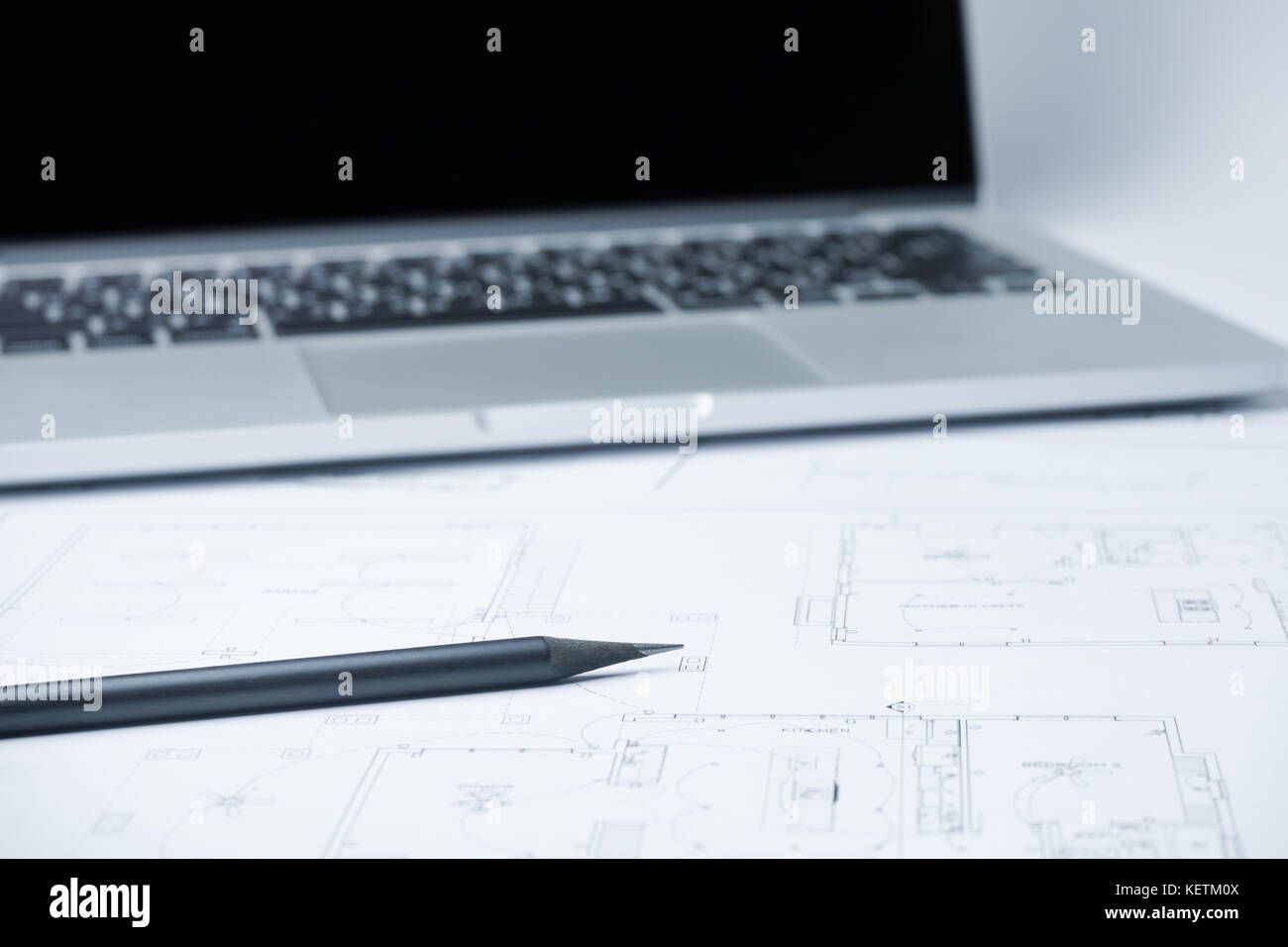 black pencil on architectural drawing paper and rolls for construction ...