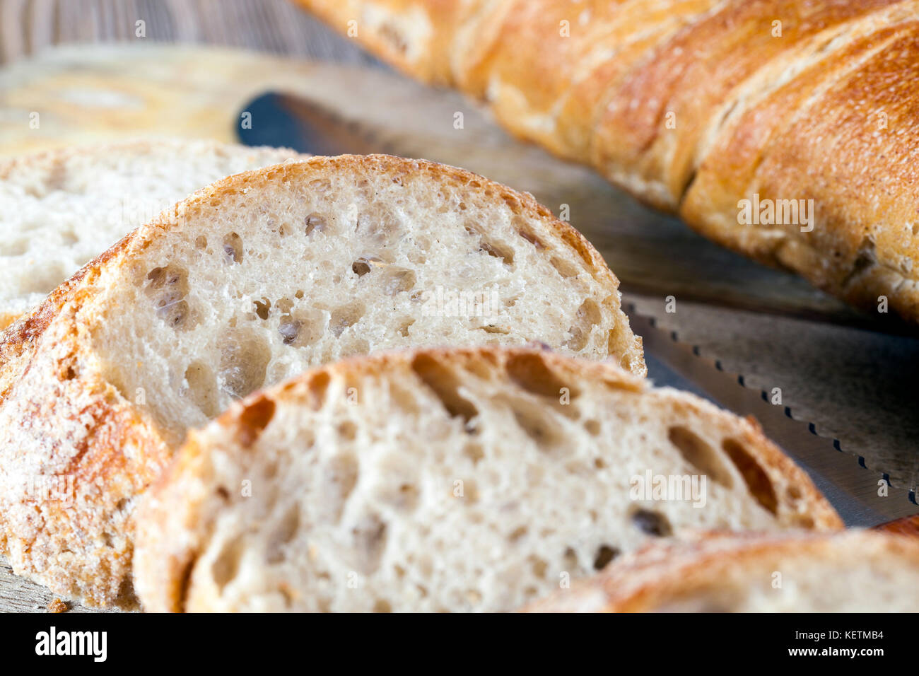 Fresh bread slice Stock Photo - Alamy