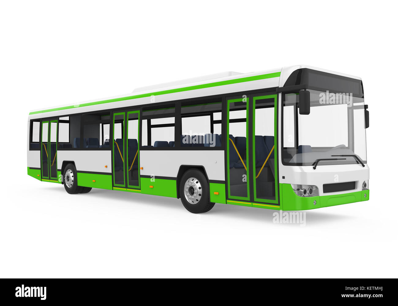 City Bus Isolated Stock Photo - Alamy