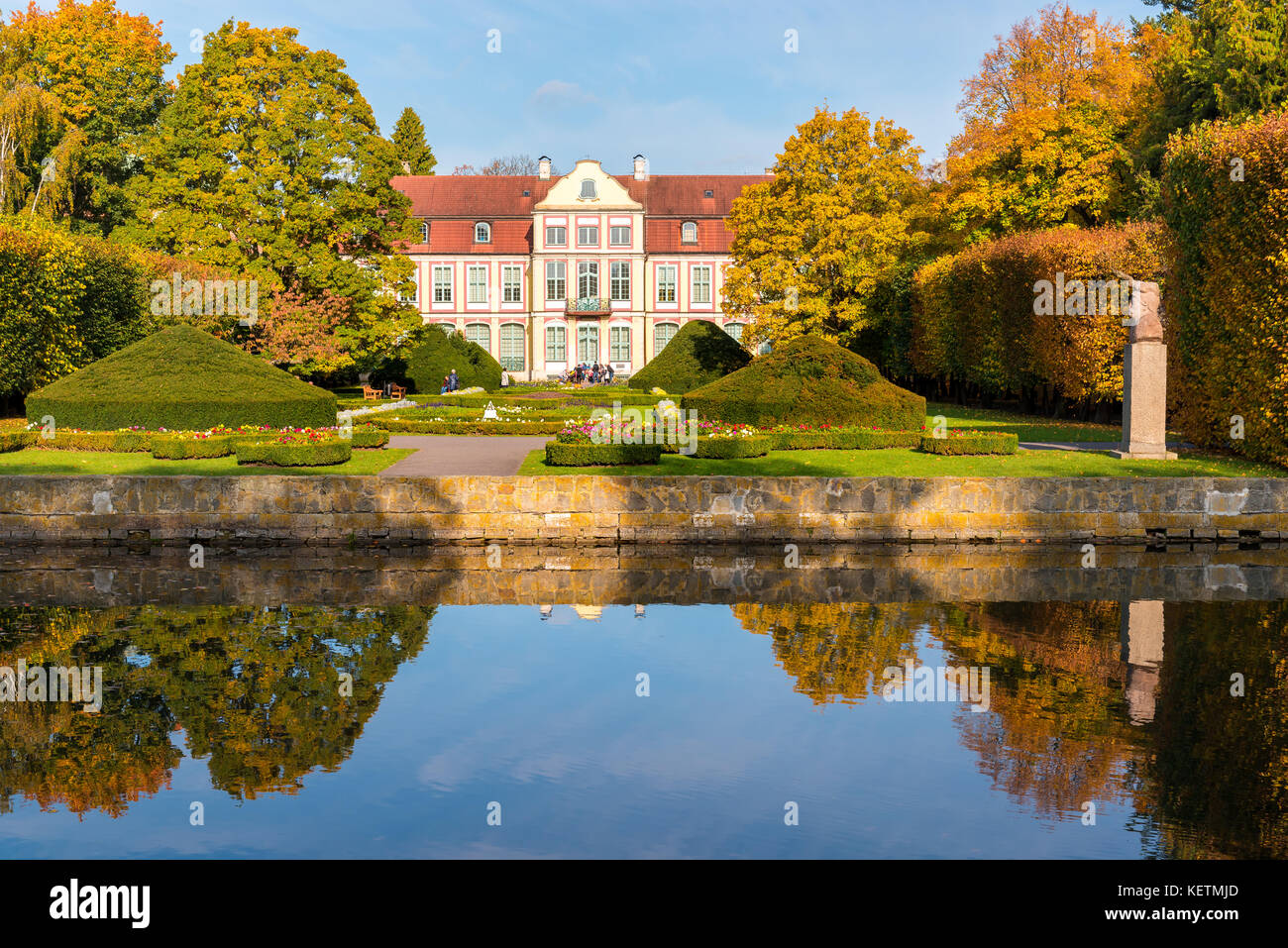 Abbots Palace built in the rococo style and located in Oliwa park ...