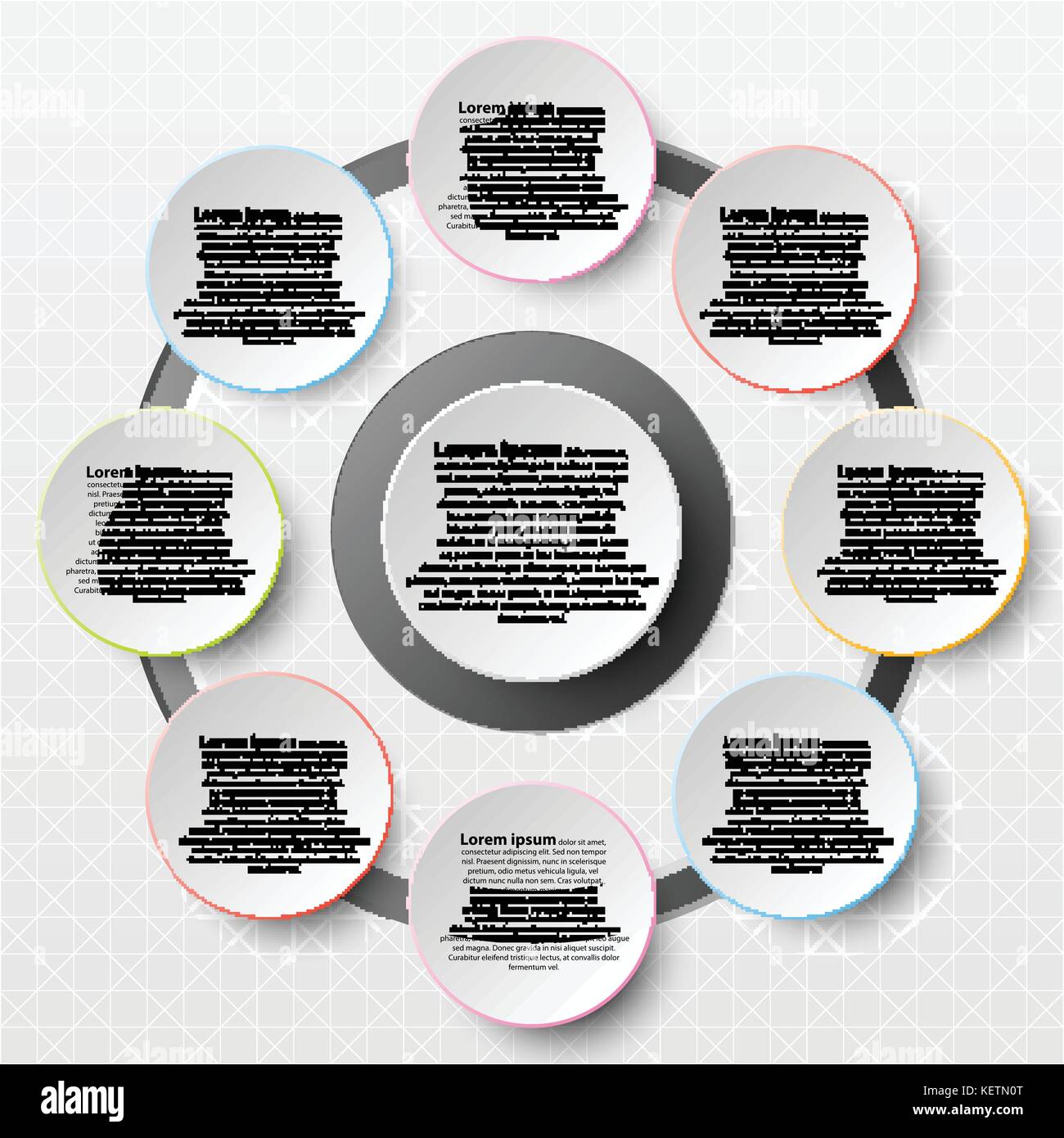 Paper Circle with colorful edge on drop shadow for website presentation ...