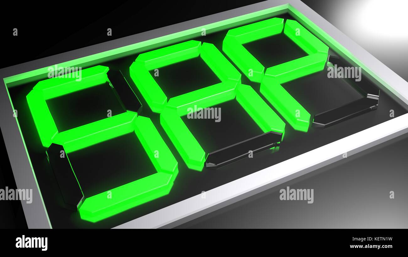 SAP green lcd panel - 3D rendering Stock Photo - Alamy