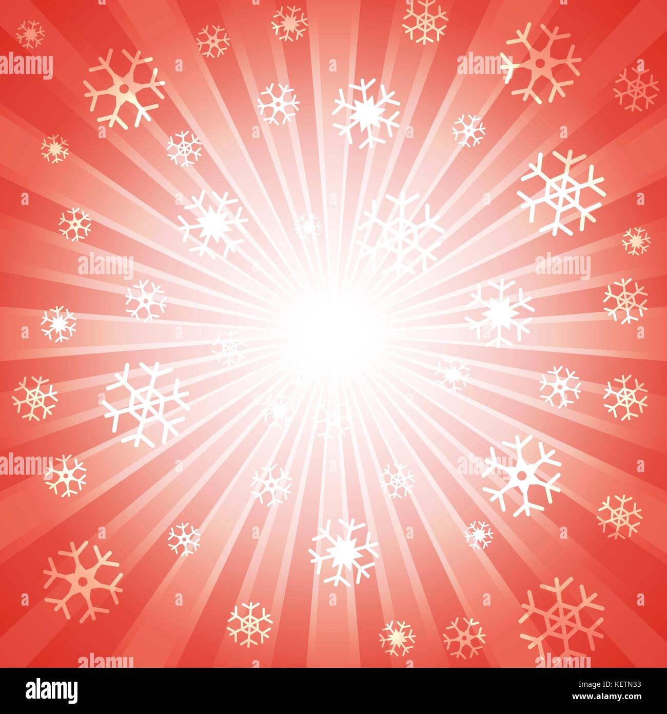Red burst with many white snowflake for abstract vector design ...