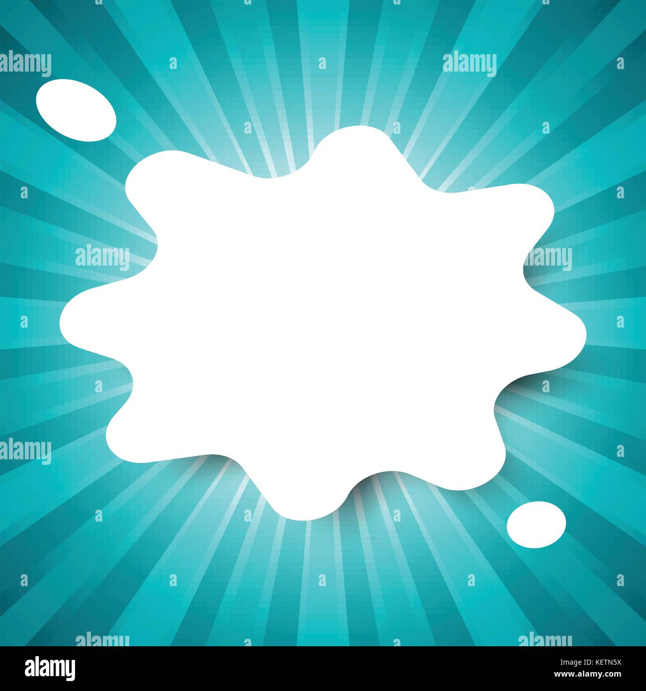 White Water drop template on green abstract background with start burst ...