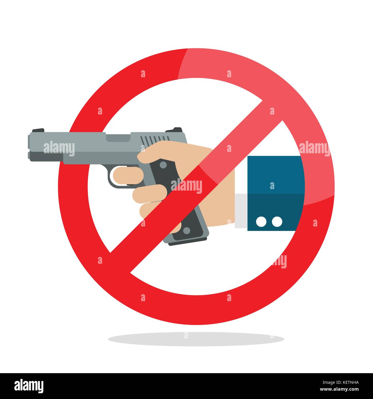 No gun weapon sign. Vector illustration Stock Vector Image & Art - Alamy