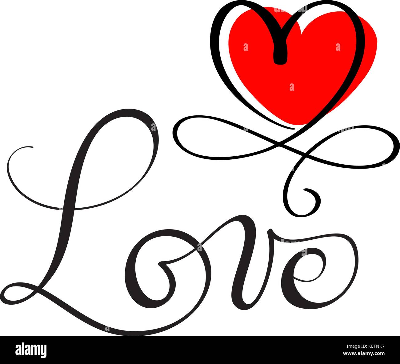 LOVE original custom hand lettering, handmade calligraphy, design ...