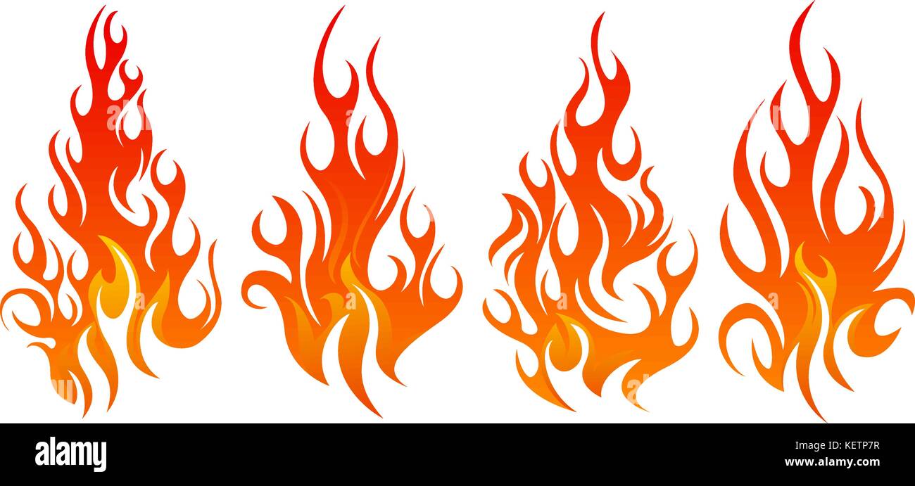 Fire icon set. Design element Stock Vector Image & Art - Alamy