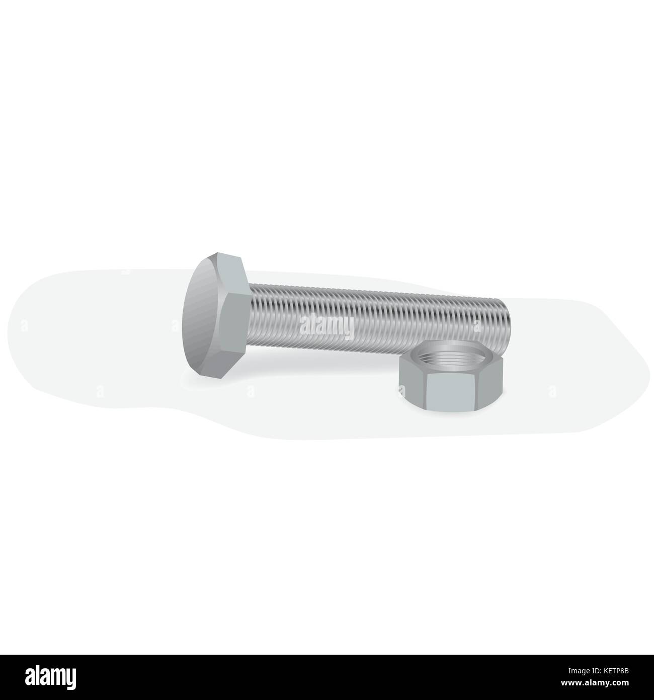 bolt and nut on a white background Stock Vector Image & Art - Alamy