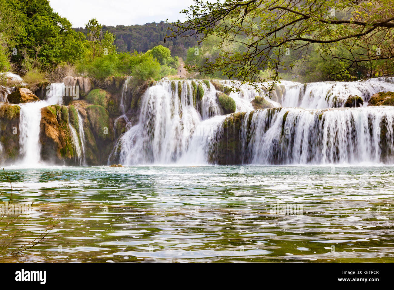 Krka waterfall in the Croatian national park Stock Photo - Alamy