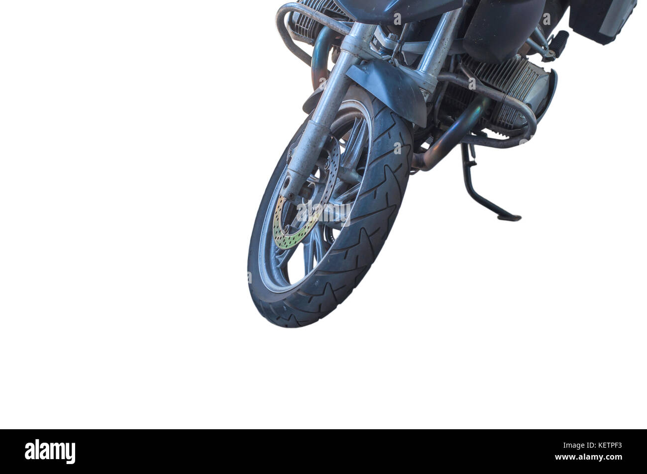 Front of large motorcycle isolated on white background Stock Photo - Alamy