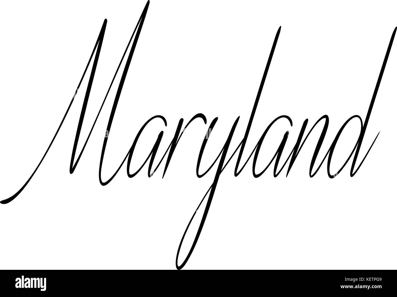 Maryland text sign illustration on white background Stock Vector Image ...