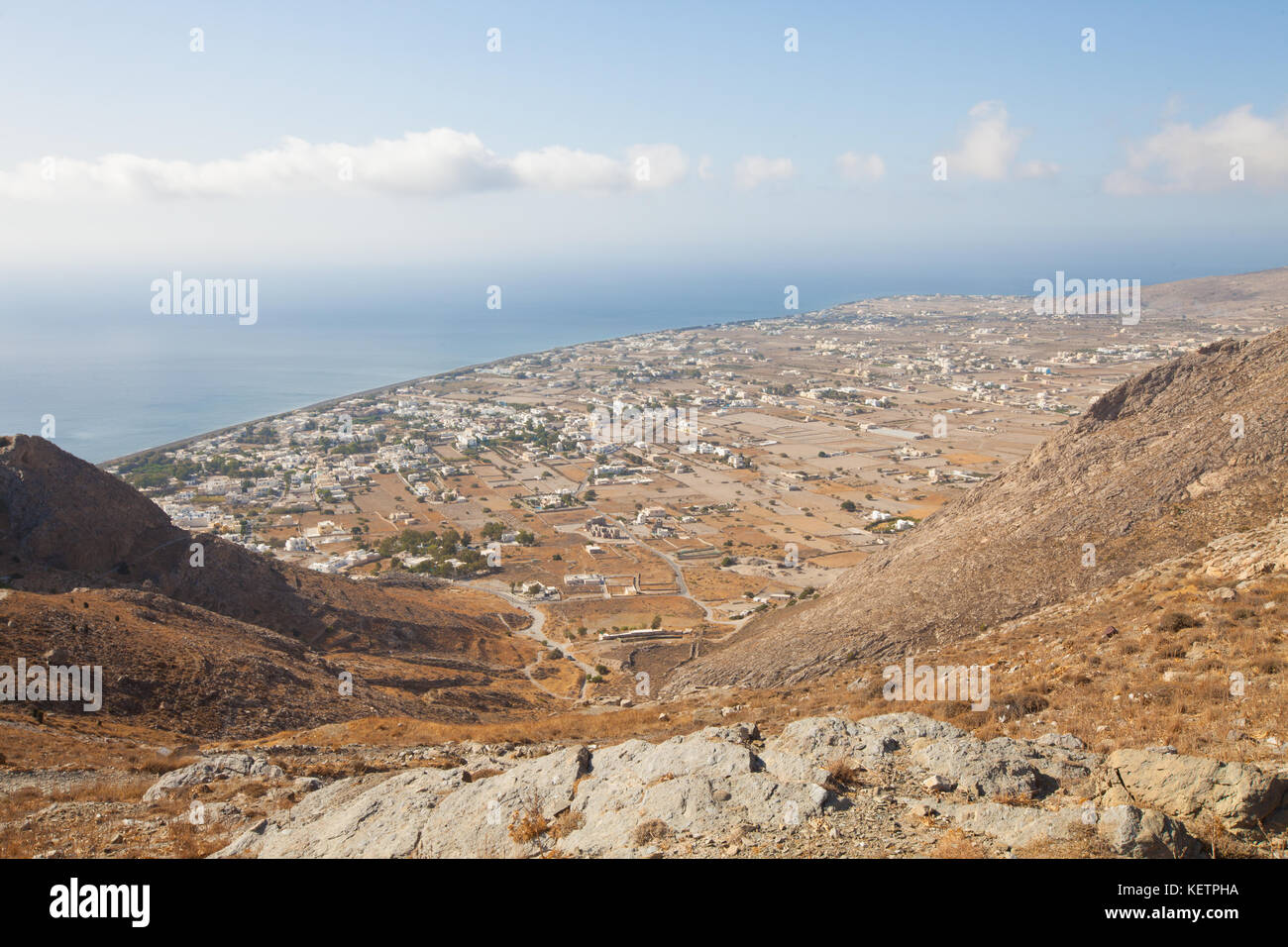 Santorini beach aerial hi-res stock photography and images - Alamy