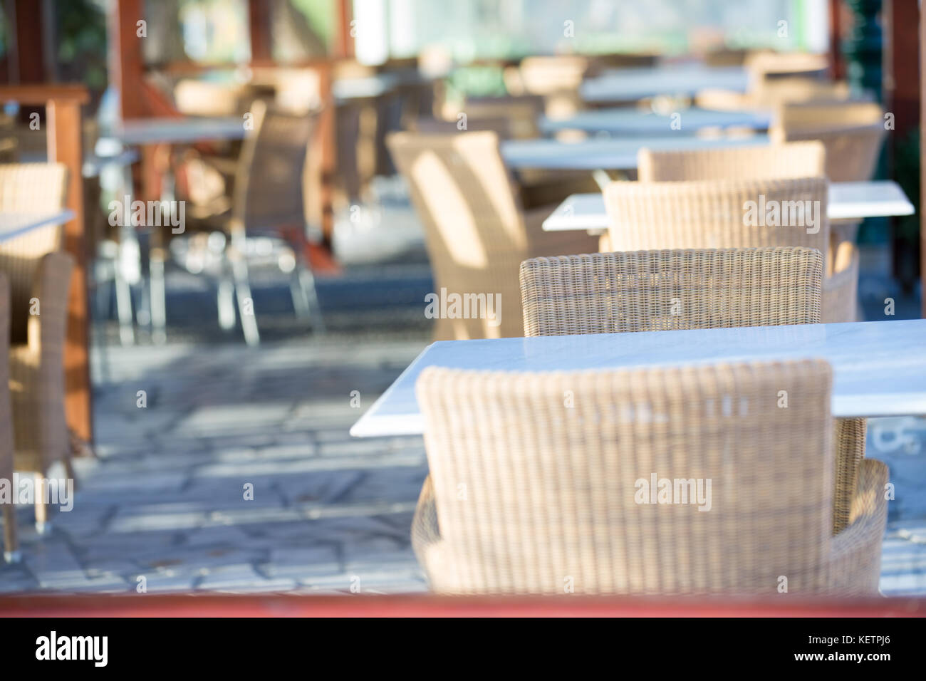 Traditional blue greek restaurant table hi-res stock photography and ...