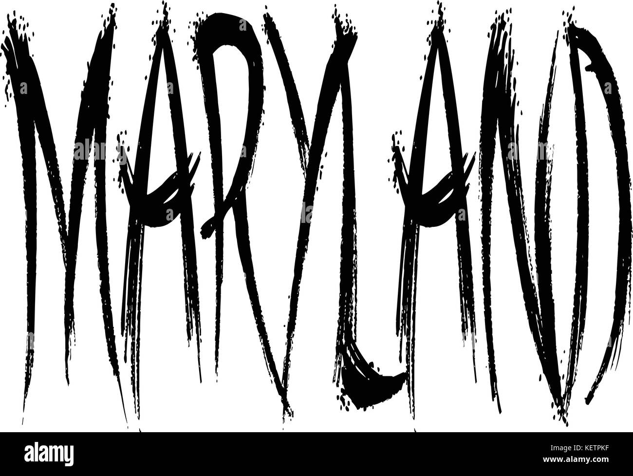 Maryland text sign illustration on white background Stock Vector Image ...