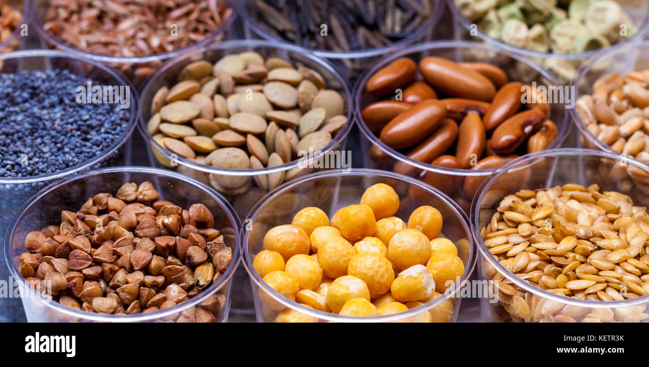 Collection of agricultural seeds Stock Photo - Alamy