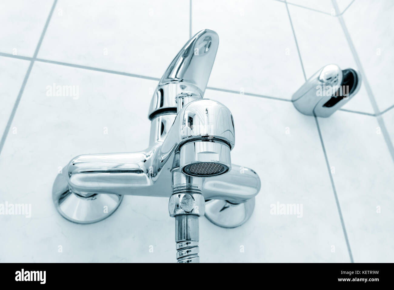 Water tap in bathroom Stock Photo - Alamy