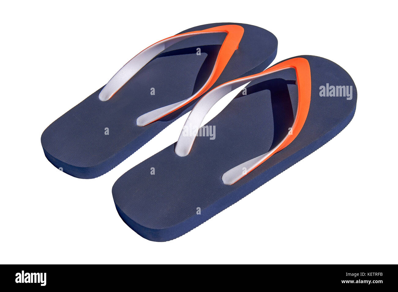 Man lifestyle four relax flip flops on side isolated on white Stock ...