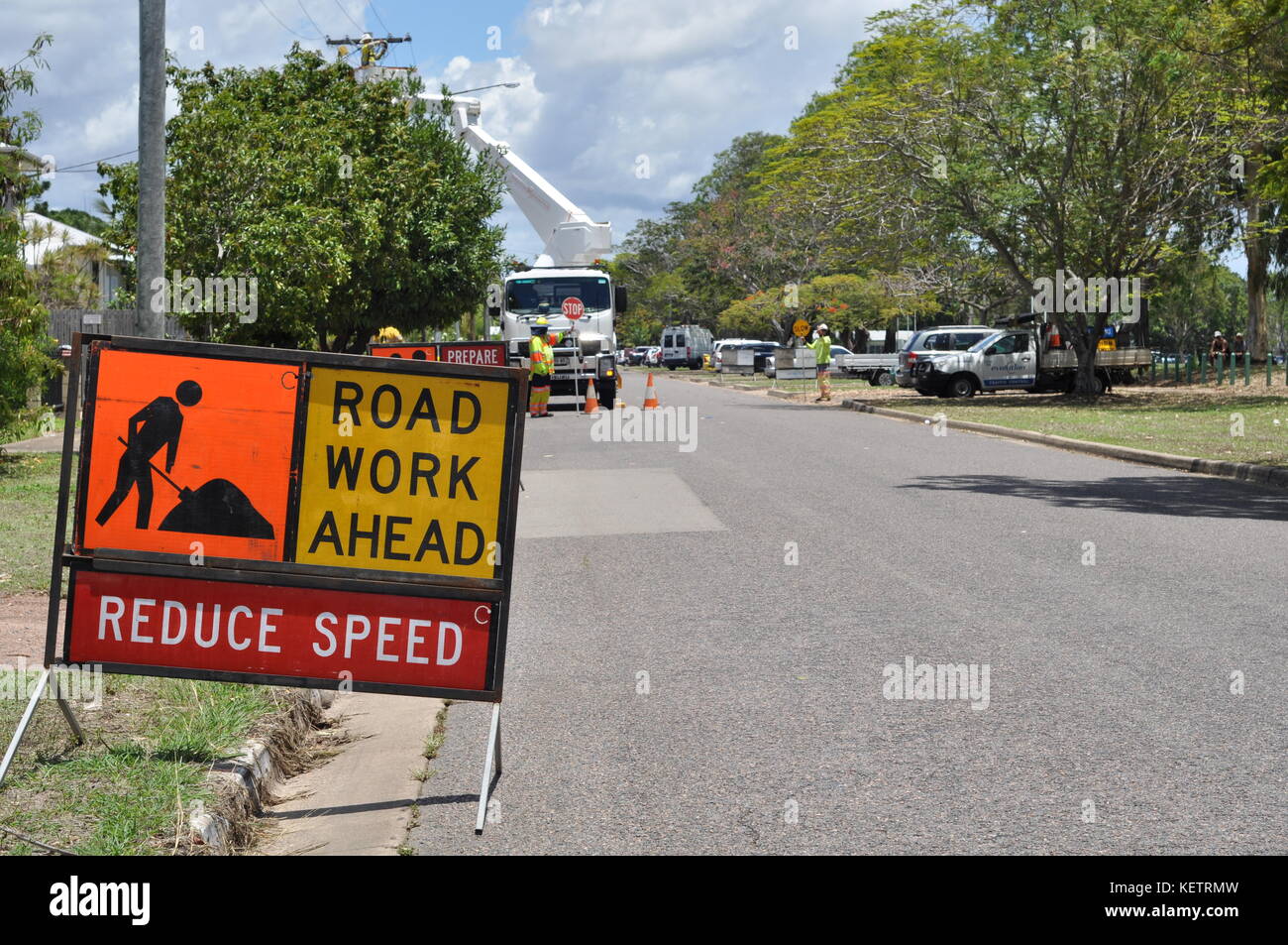 Infrastructure maintenance during the day, Townsville, Queensland ...