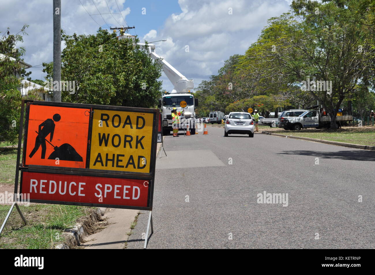Infrastructure maintenance during the day, Townsville, Queensland ...