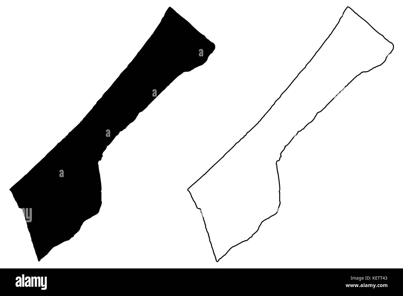 Gaza strip map vector illustration, scribble sketch Gaza strip Stock ...