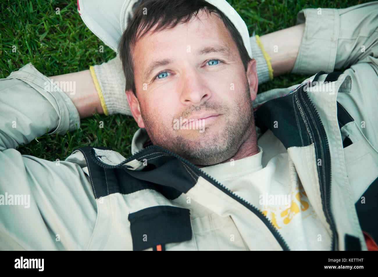 Gardener resting hi-res stock photography and images - Alamy
