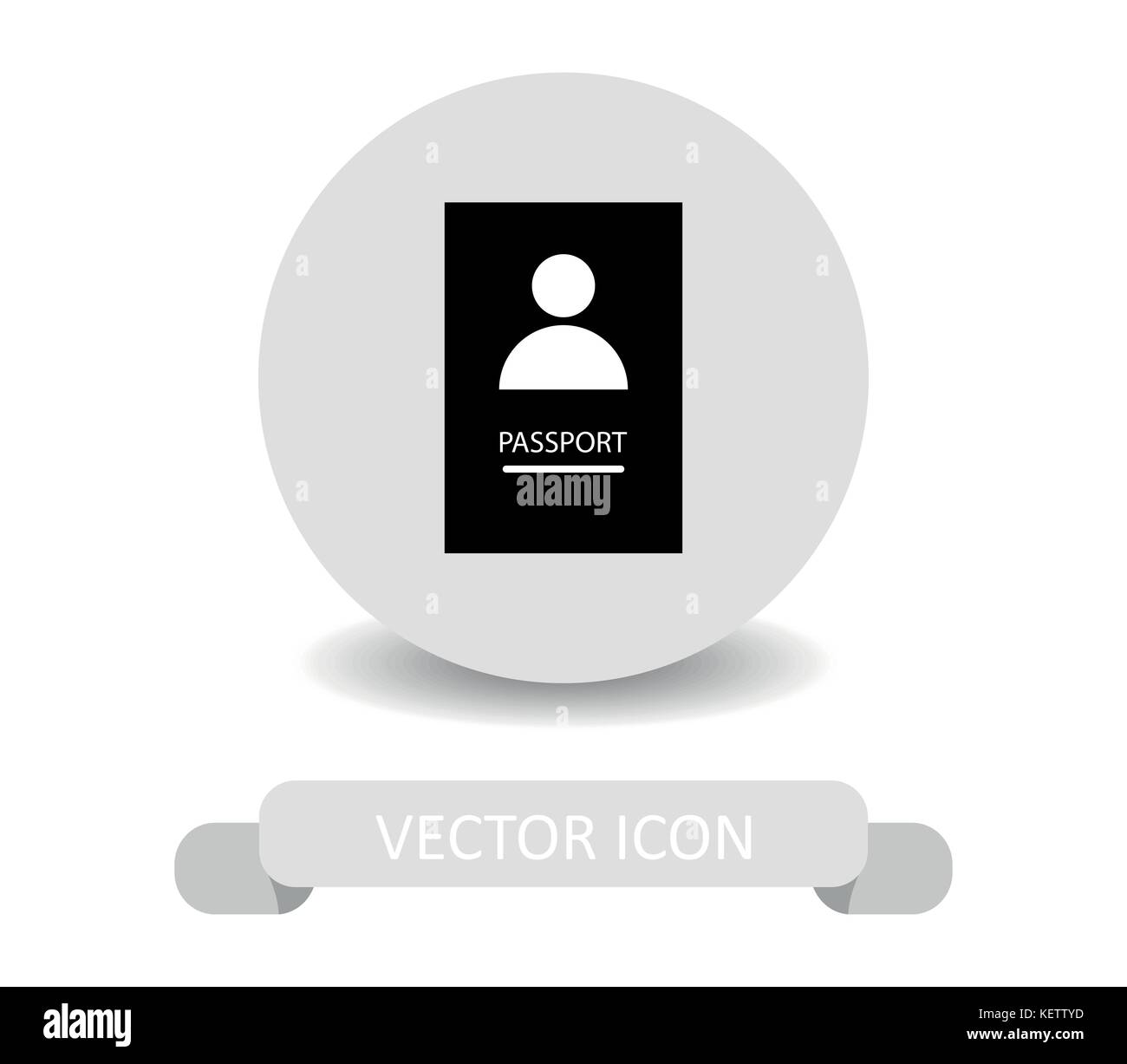 passport icon on white background Stock Vector Image & Art - Alamy