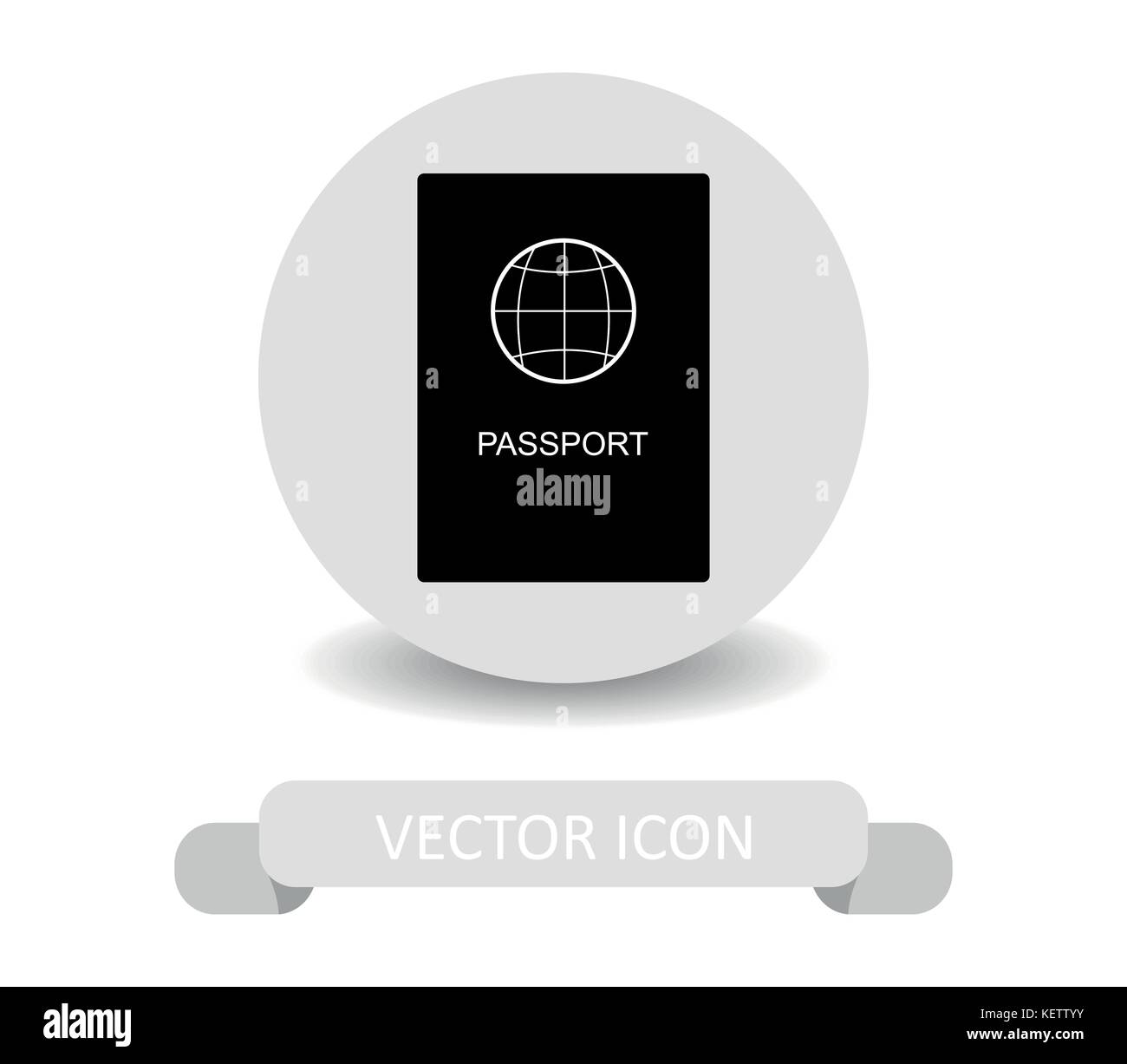 passport icon on white background Stock Vector Image & Art - Alamy